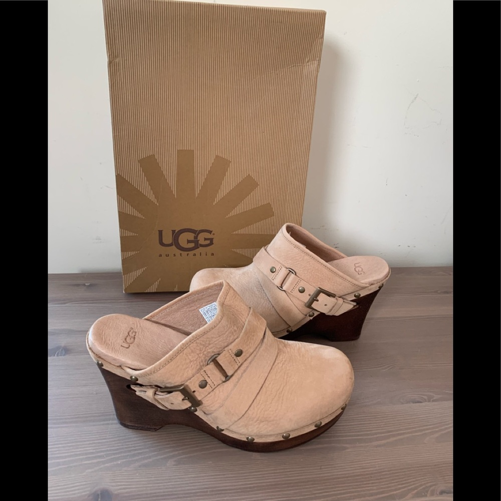 Ugg W Natalee Clog Tan Color Leather 8 - Gem